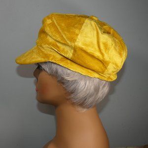 Accessories | Stylish Fashionable Fall Yellow Colored Corduroy Newsboy ...